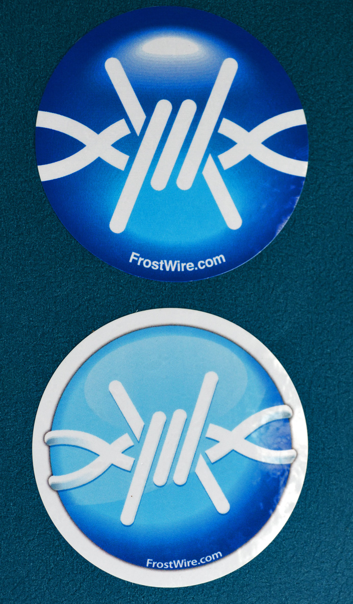 Prototype for new FrostWire Sticker – Official FrostWire Blog